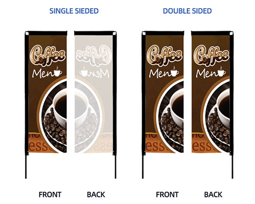 Custom L Shape Flags by GraphicsZilla|Bold Outdoor Marketing